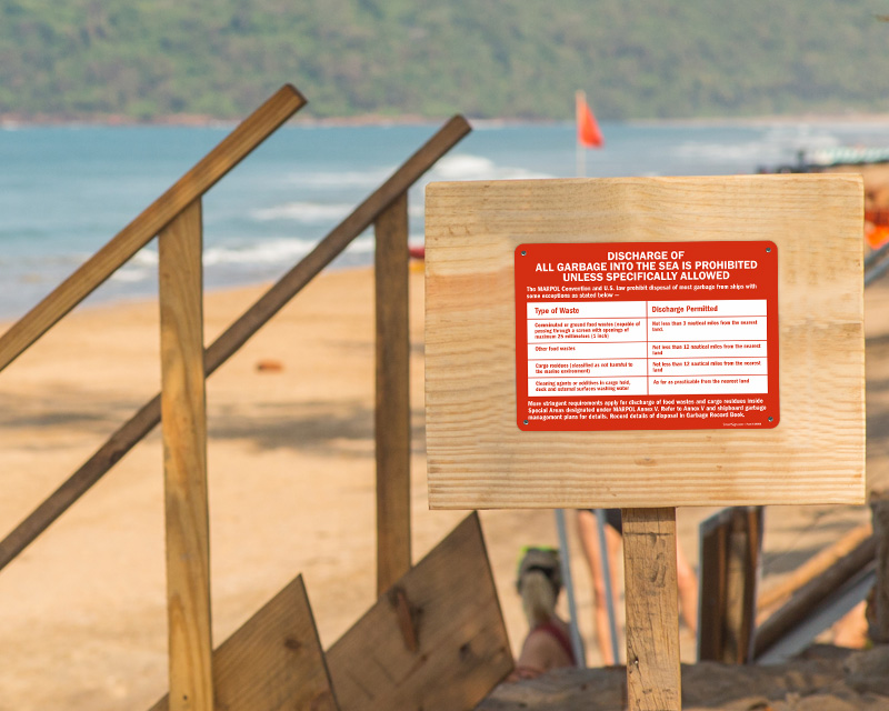 Boat/Vessel Dumping Law Signs - MARPOL Placards
