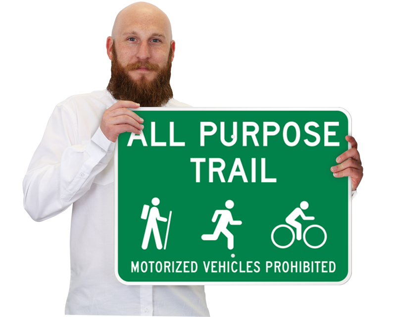 Share the Trail Signs | Multi – Use Trail Signs | Ships Today